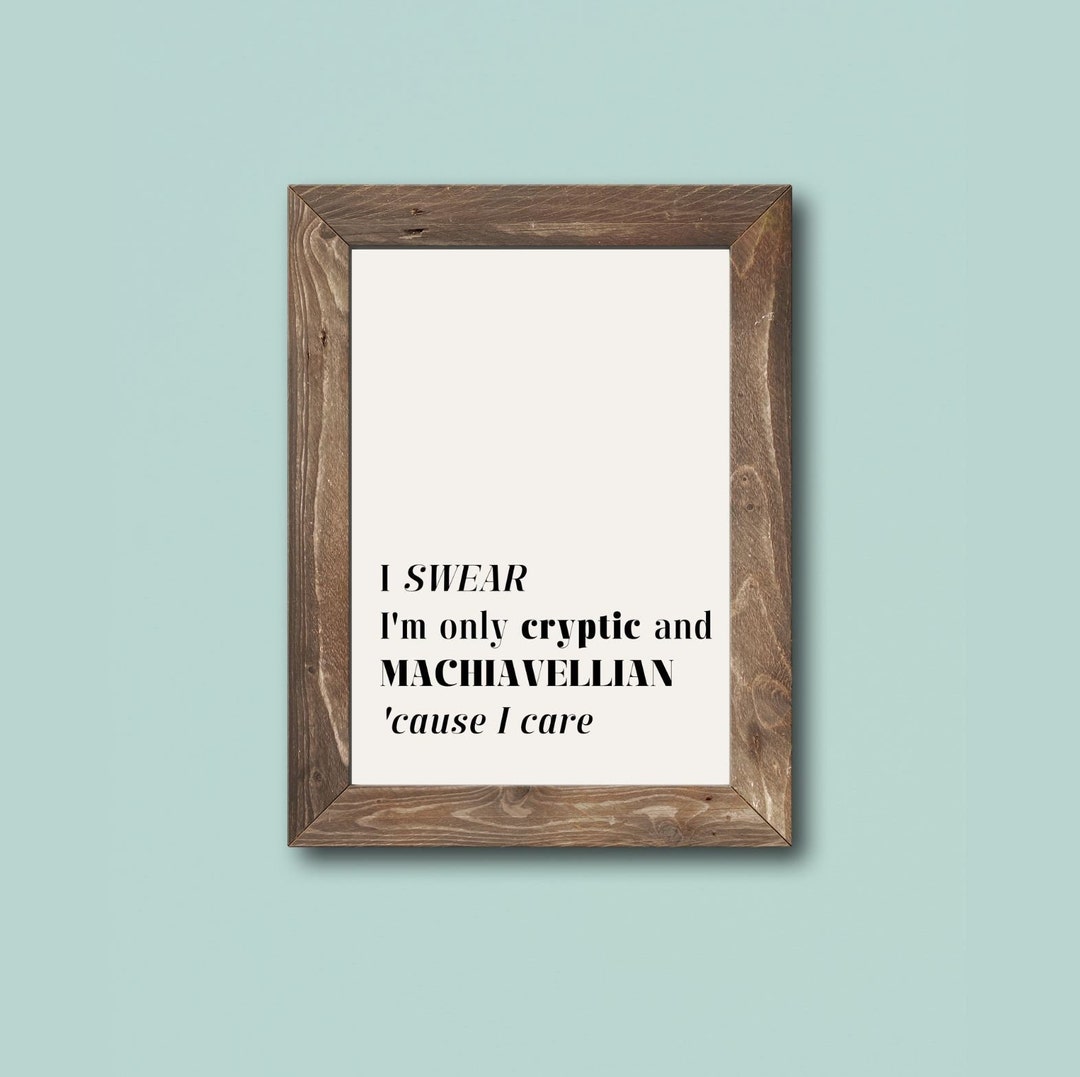 TS Mastermind Lyric Wall Art - Etsy