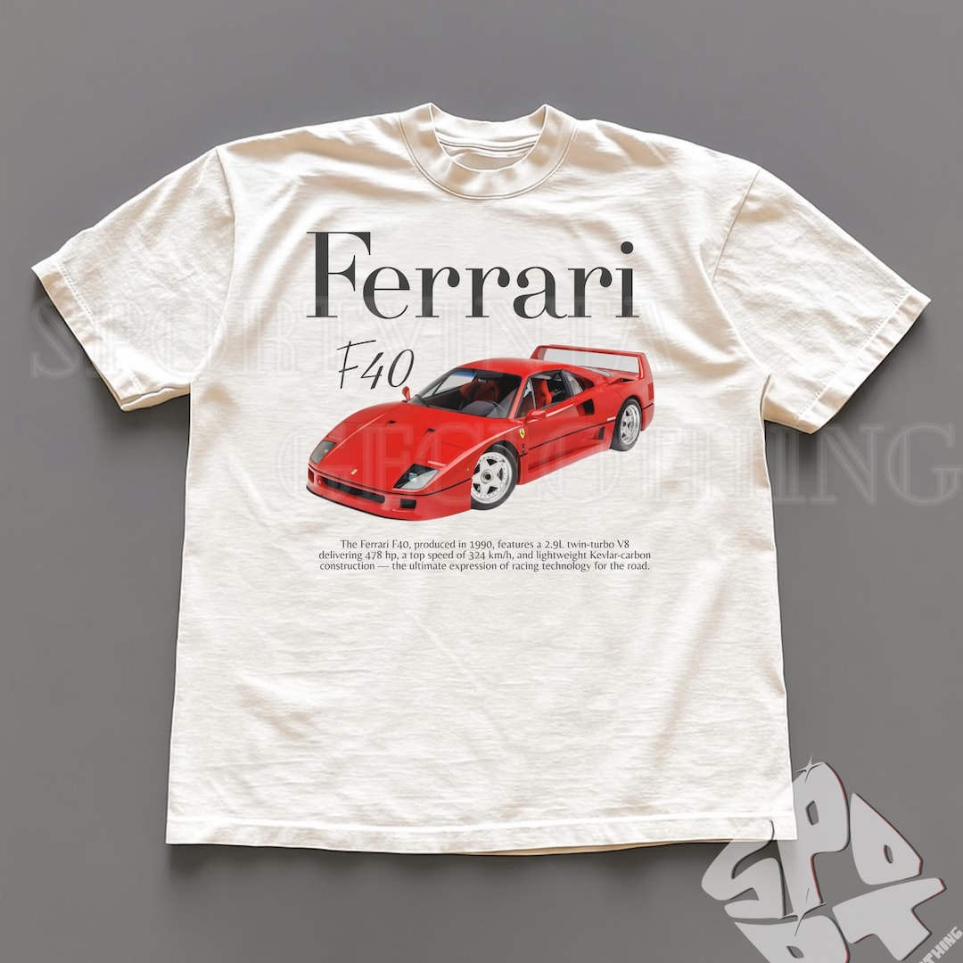 Vintage Ferrari F40 Shirt, Formula 1 Ferrari Shirt - Etsy