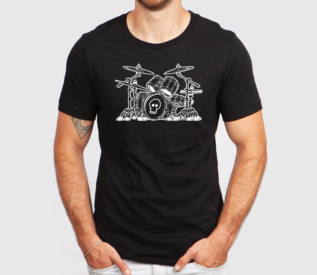 Skull Drummer Shirt, Drummer Gift, Drumming Shirt, Drum Shirt, Gift for ...