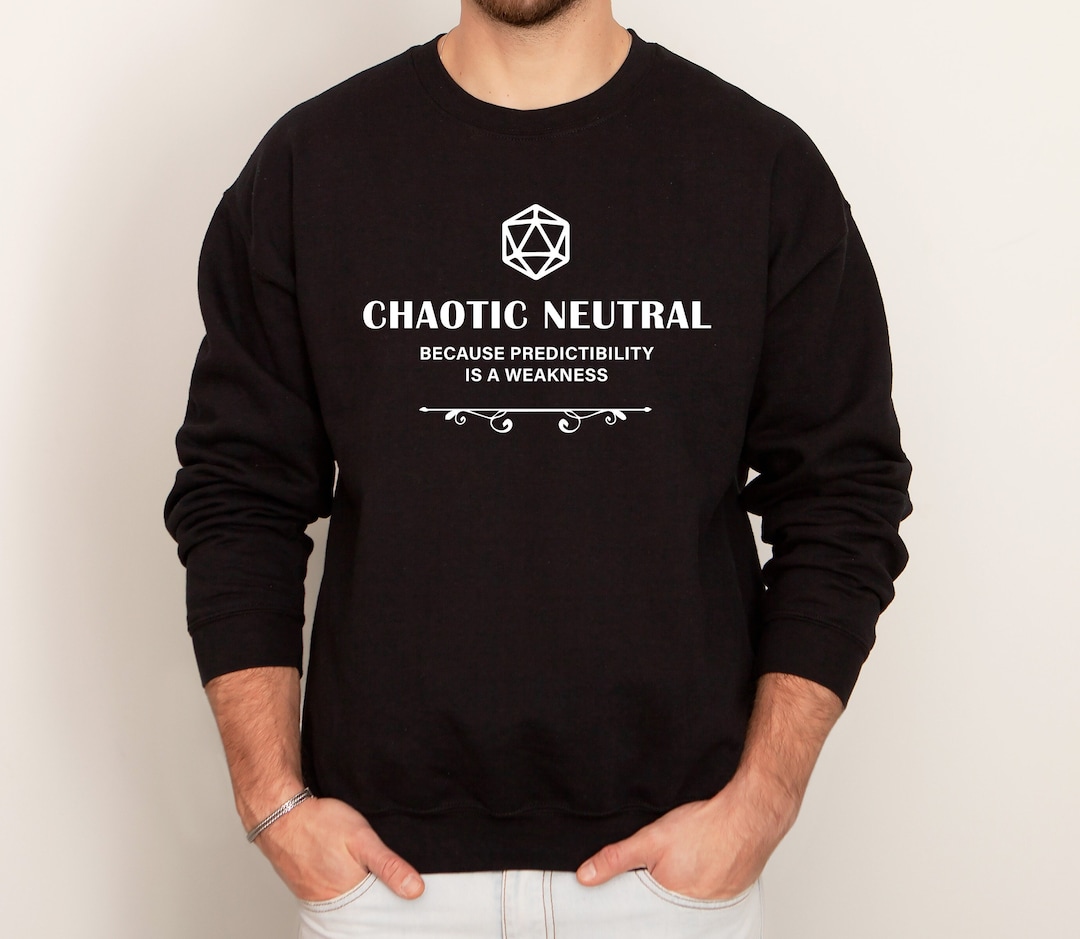 Chaotic Neutral Dnd Sweater, Dnd Apparel, D20 Dice Sweater, Dungeons ...