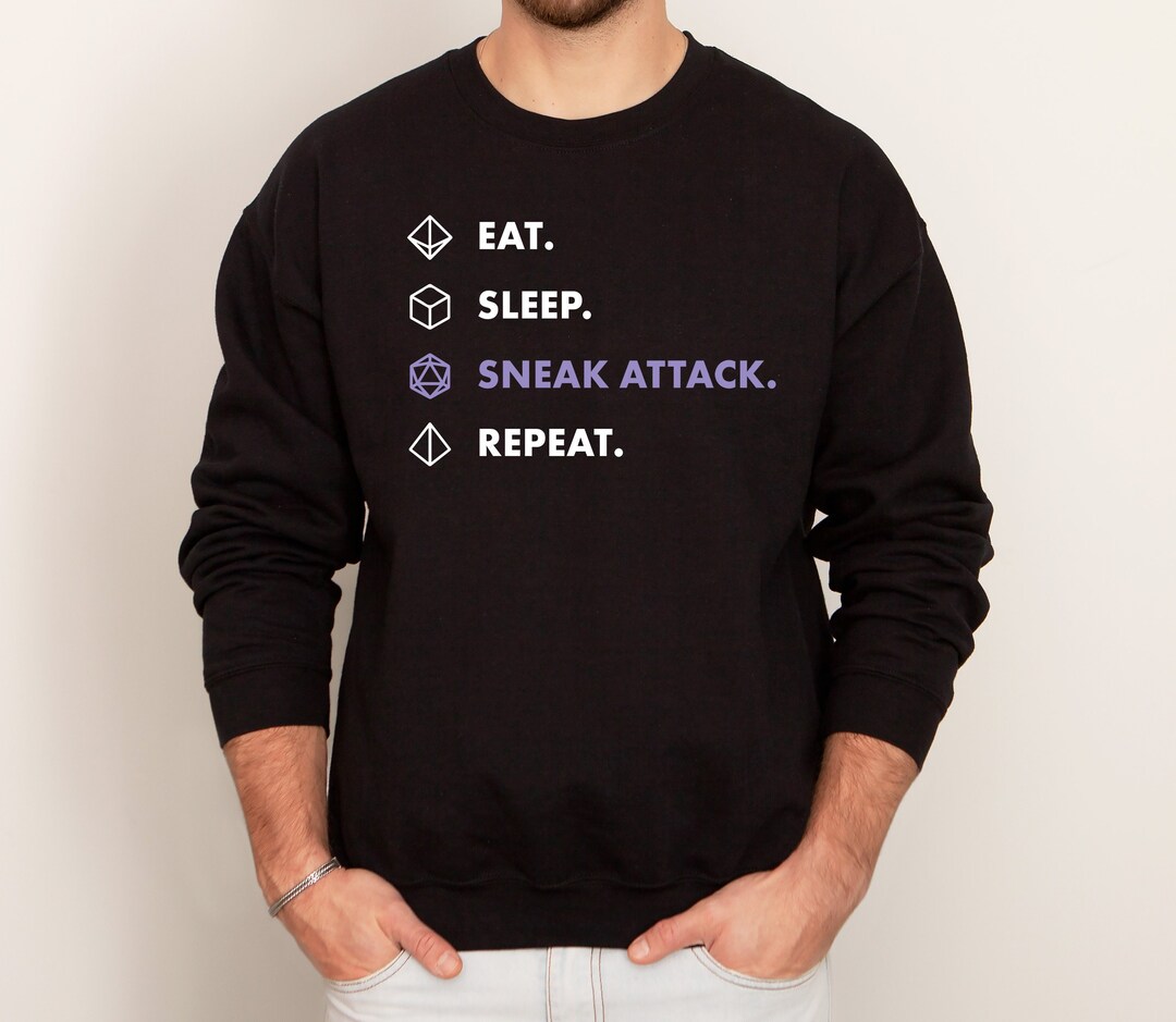 Rogue Sneak Attack Dnd Sweater, D20 Dice Sweater, Dungeons and Dragons ...