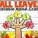 Fall Leaf Name Craft EDITABLE - Etsy