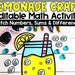 Summer Math Craft, Lemonade Craft L Number Matching - Etsy