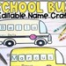 Back to School Name Craft EDITABLE Bus Activity - Etsy