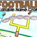 Football Craft EDITABLE Name Craft - Etsy