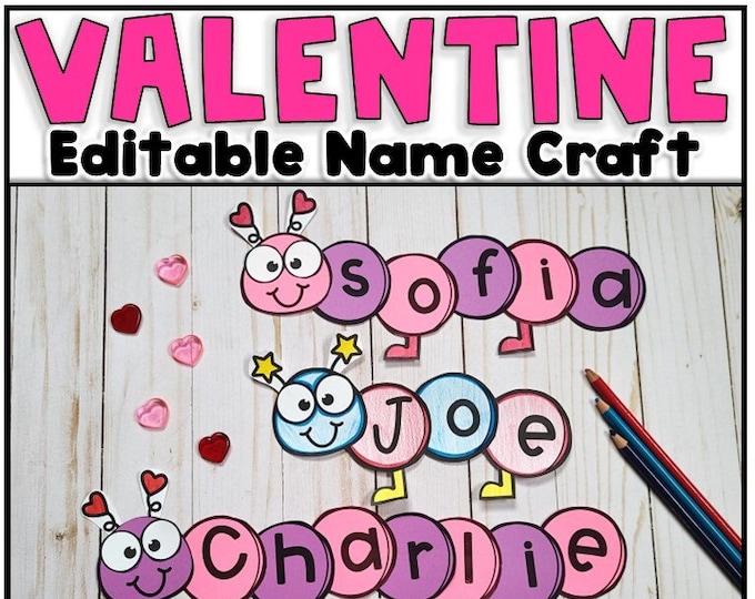 Love Bug Craft Patterns Name Craft Valentines Day Craft Activity ...