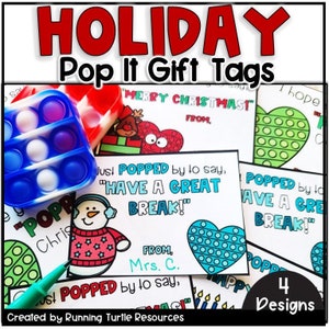 Christmas Pop It Gift Tag Holiday Teacher Gift Tags DIGITAL DOWNLOAD - Etsy