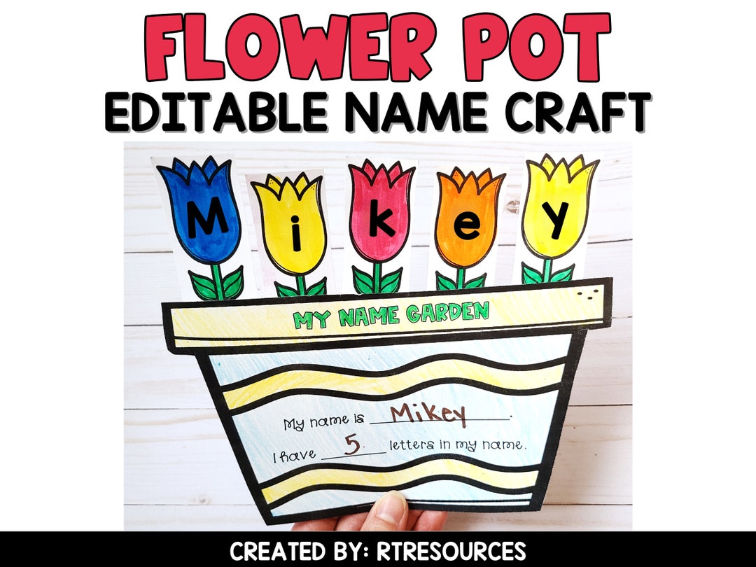 Flower Craft for Kids, Preschool Name Recognition, Flower Craft for ...