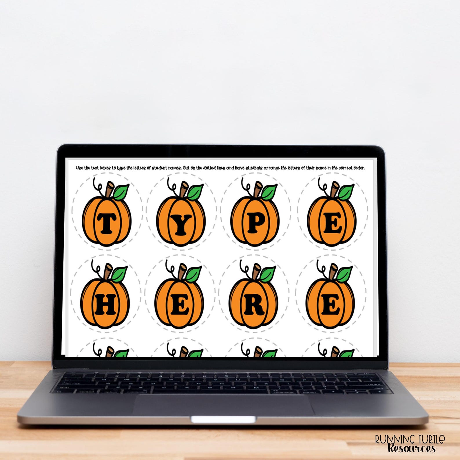 Editable Pumpkin Name Craft: Halloween Bulletin Board (PDF) - Etsy