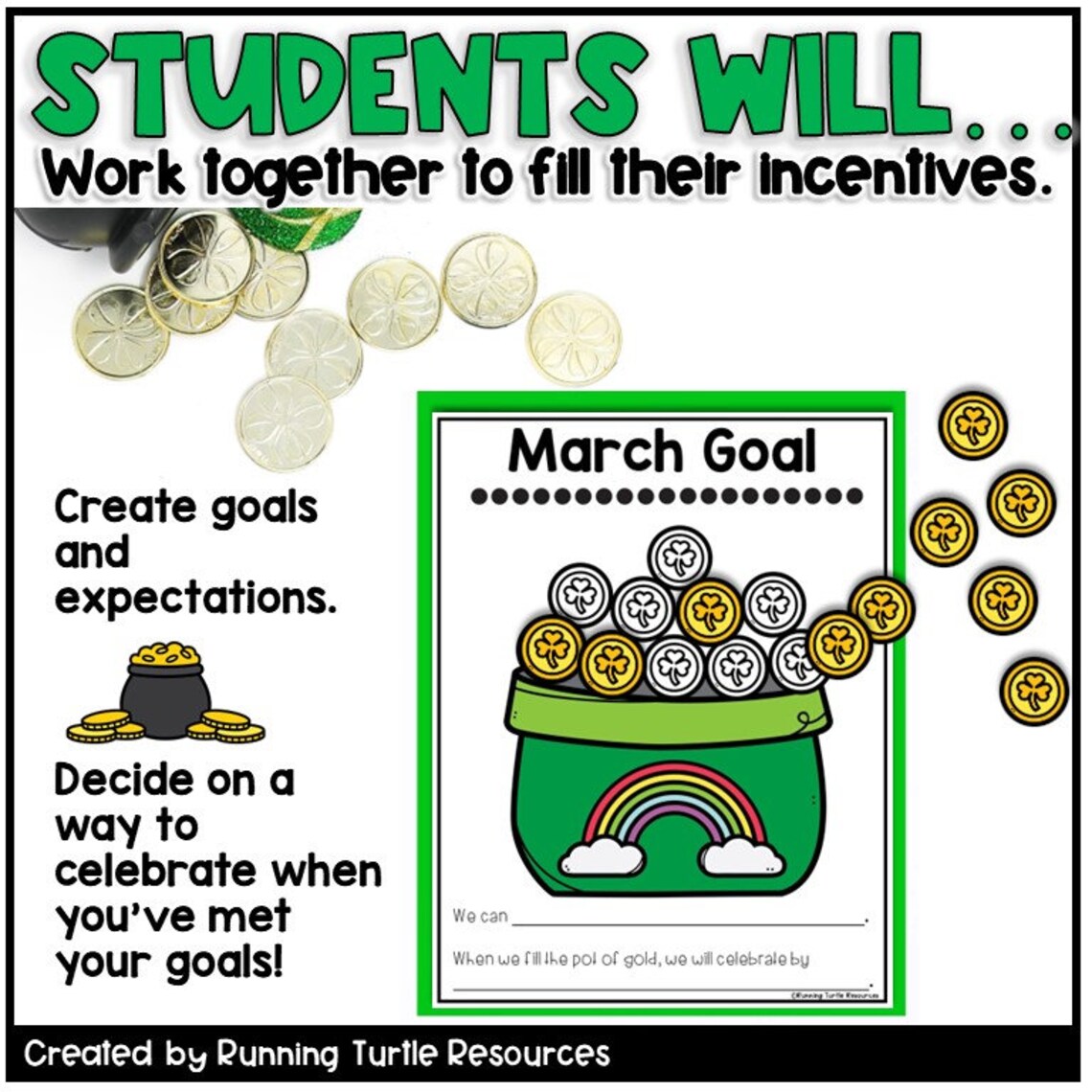 St Patricks Day Classroom Incentive Chart, Behavior Chart for Kids ...