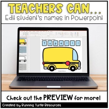 Back to School Name Craft EDITABLE Bus Activity - Etsy