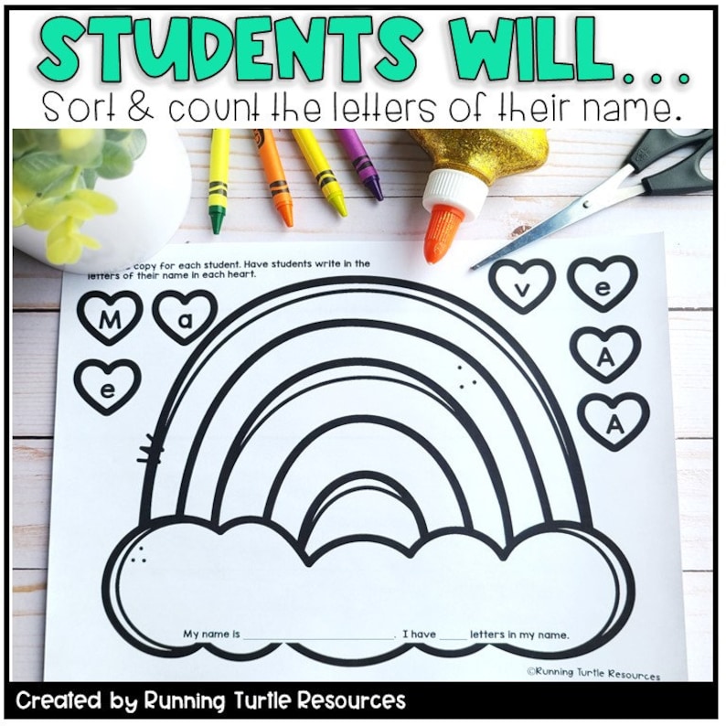 St Patricks Day Rainbow Name Craft: Editable Template (digital Download ...