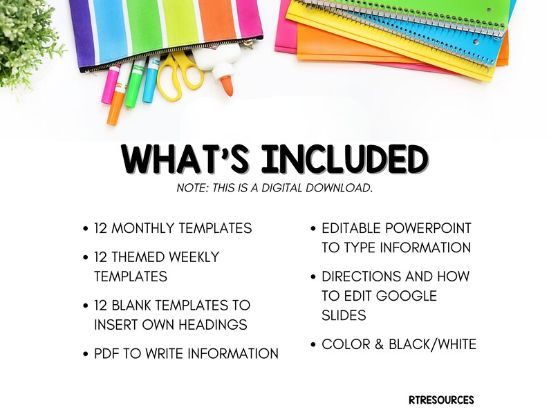 Editable Classroom Newsletter Templates Monthly Weekly - Parent ...