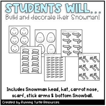 Snowman Name Craft EDITABLE L Winter Craftivity - Etsy