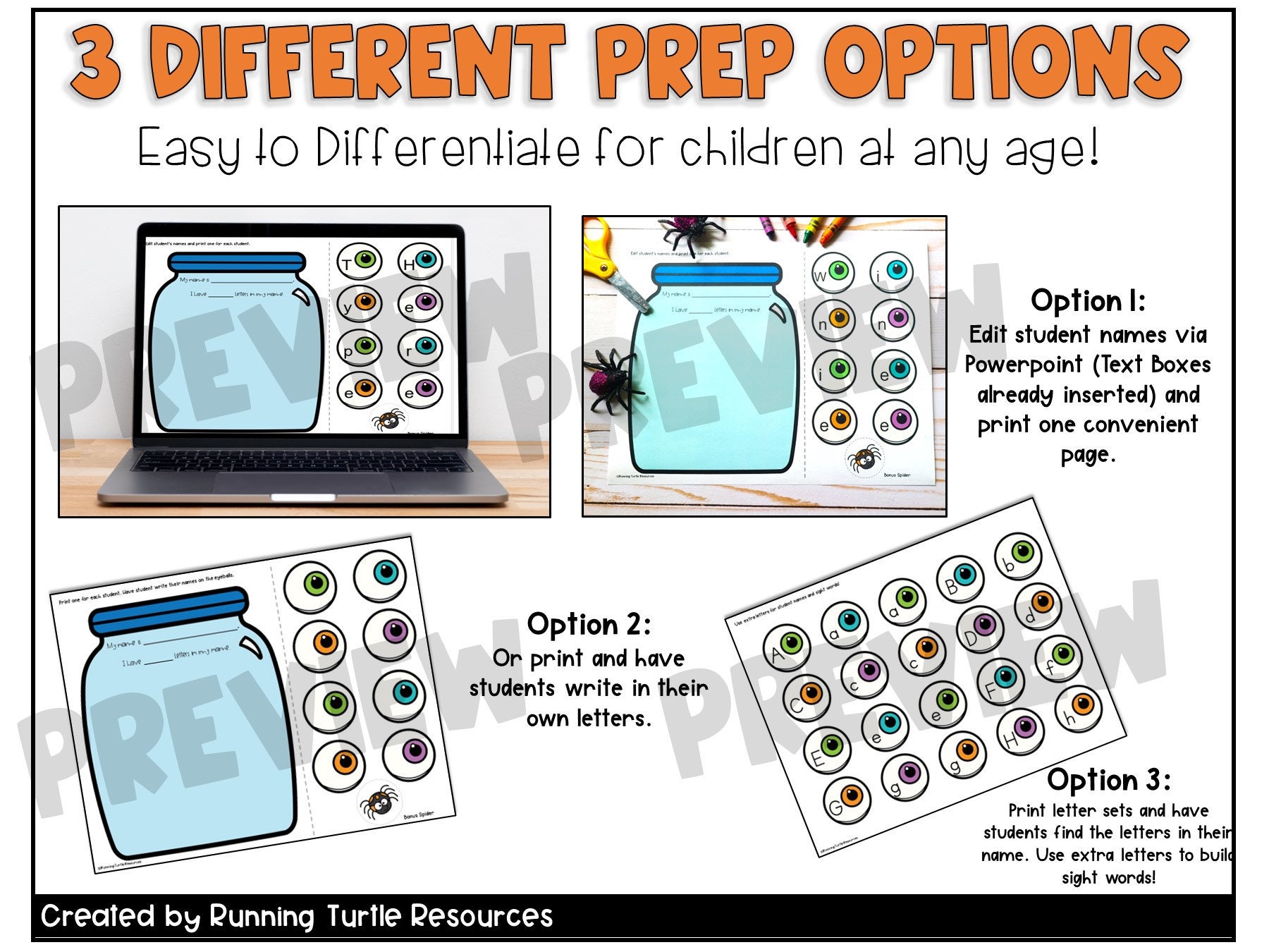 Halloween Name Craft Editable Eyeball October Craft - Etsy