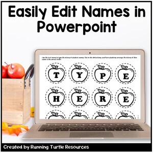 Fall Apple Name Craft EDITABLE, September Bulletin Board Idea, Apple ...