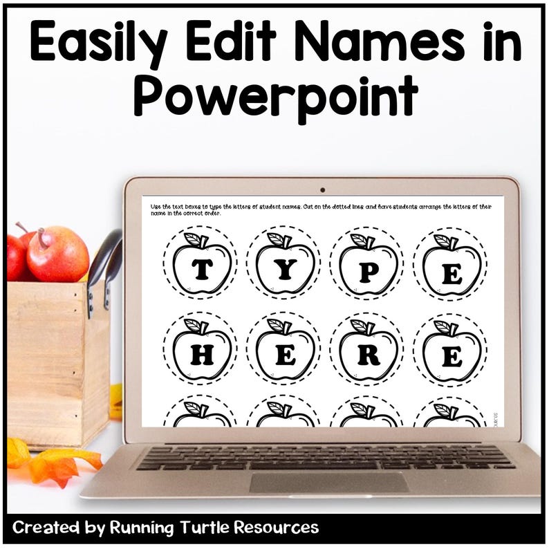 Fall Apple Name Craft EDITABLE, September Bulletin Board Idea, Apple ...