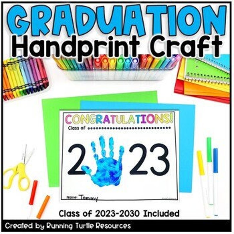 Graduation Handprint, Graduation Craft, Class of 2023 (thru 2030) - Etsy