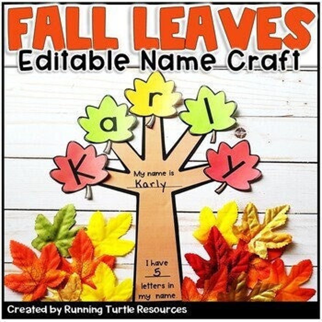 Fall Leaf Name Craft EDITABLE - Etsy