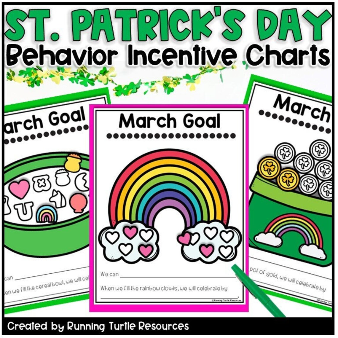 St Patricks Day Classroom Incentive Chart, Behavior Chart for Kids ...