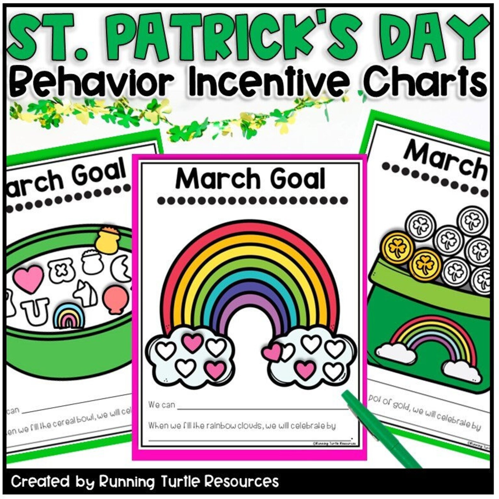 St Patricks Day Classroom Incentive Chart, Behavior Chart for Kids ...
