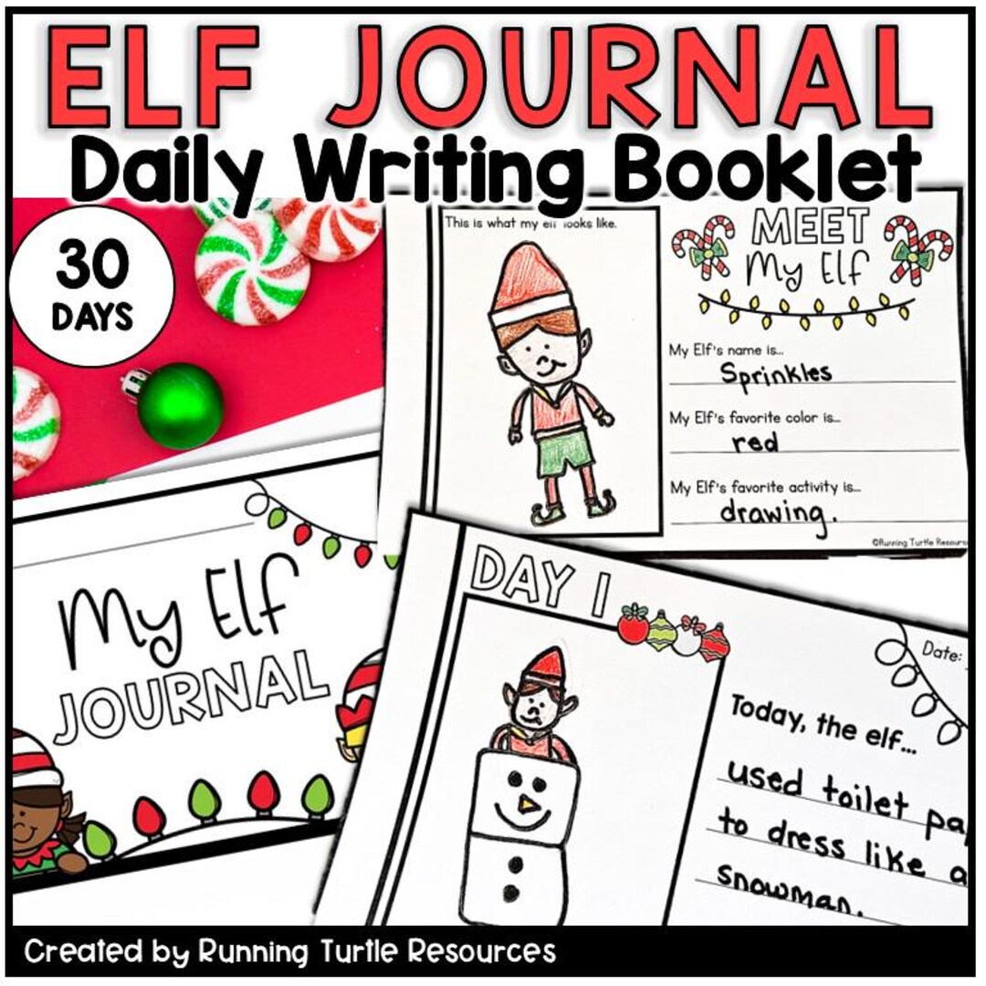 Elf Journal, Observation Booklet, Elf Activities for Kids, Daily ...