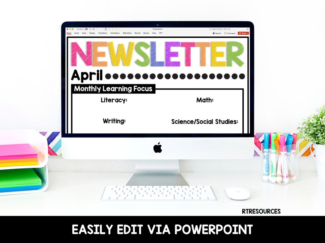 Editable Classroom Newsletter Templates Monthly Weekly - Parent ...