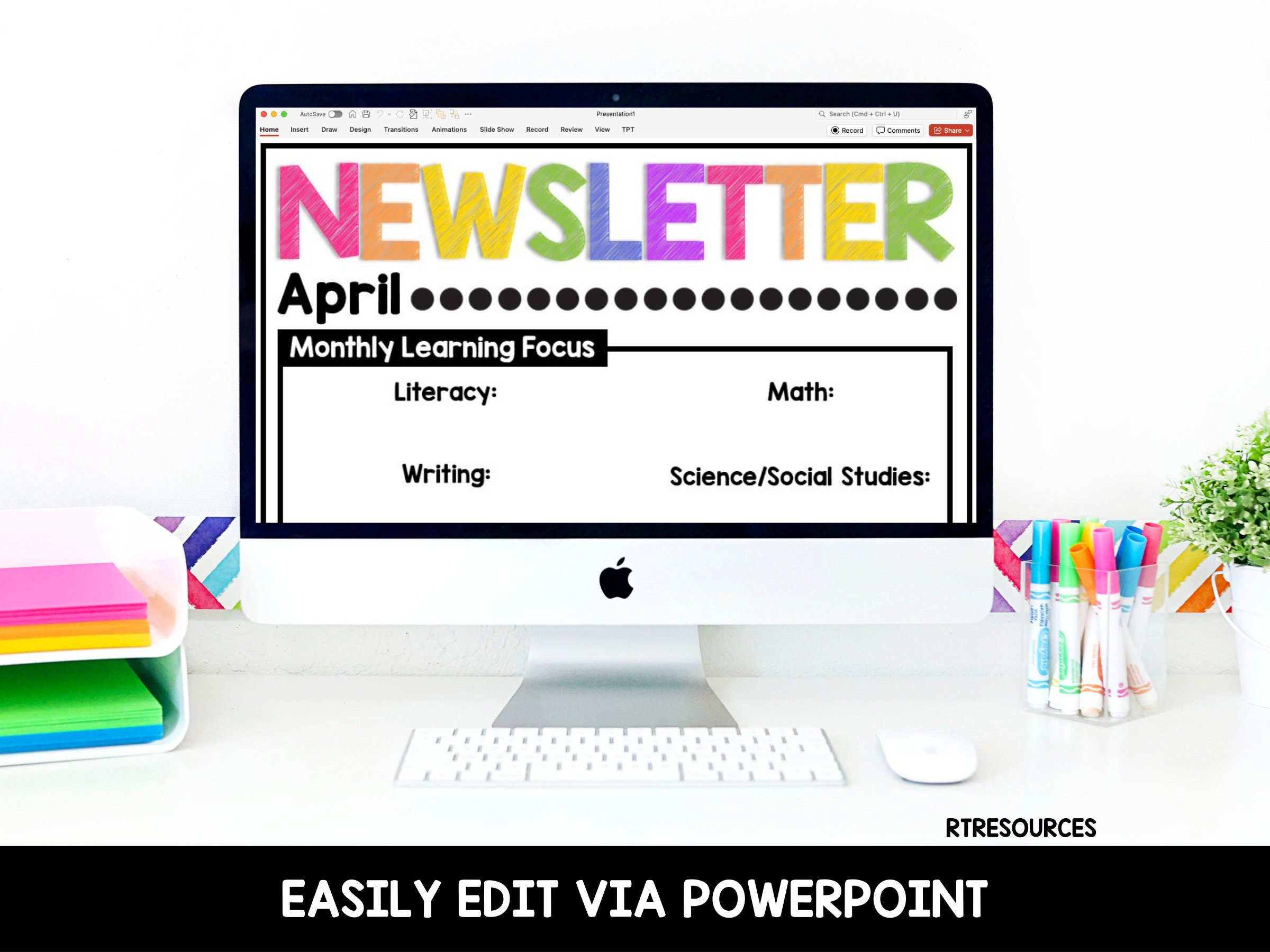 Editable Classroom Newsletter Templates Monthly Weekly - Parent ...
