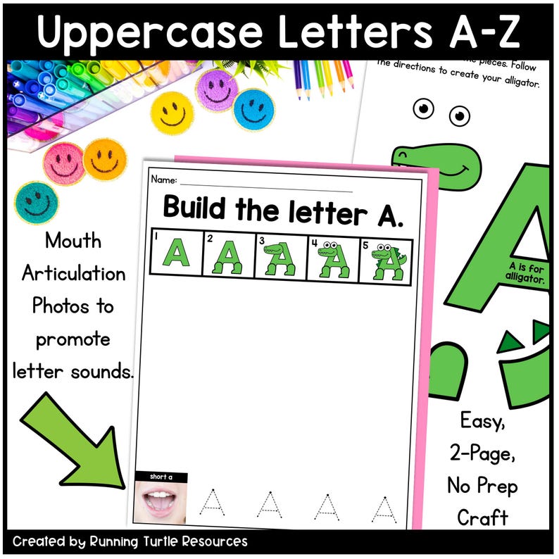 Alphabet Crafts, Letter Crafts for Kids, Printable ABC Book, Letter ...