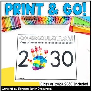 Graduation Handprint, Graduation Craft, Class of 2023 (thru 2030) - Etsy