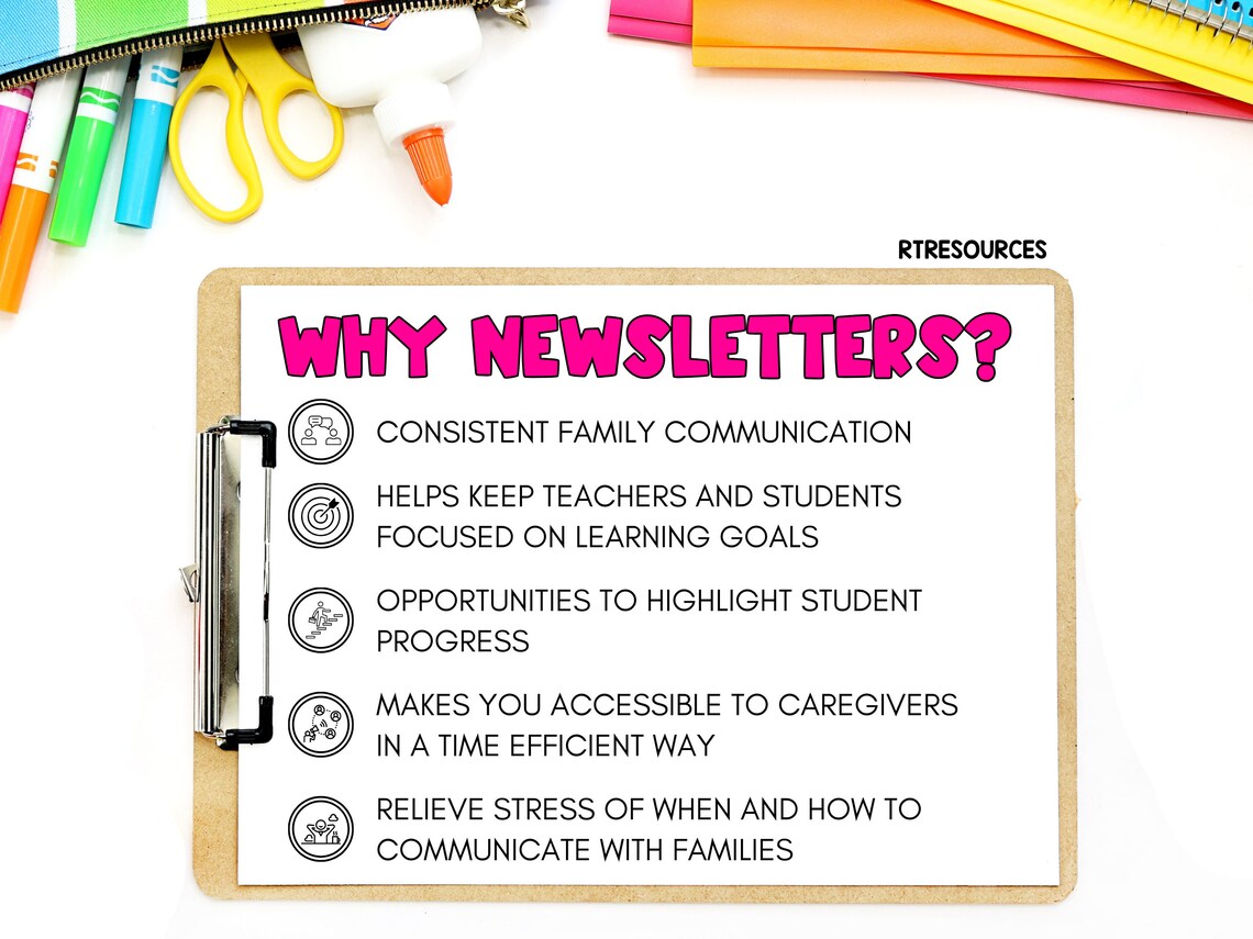 Editable Classroom Newsletter Templates Monthly Weekly - Parent ...