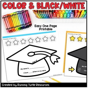 Graduation Craft Preschool - 5th Grade, Spring Name Craft Editable - Etsy