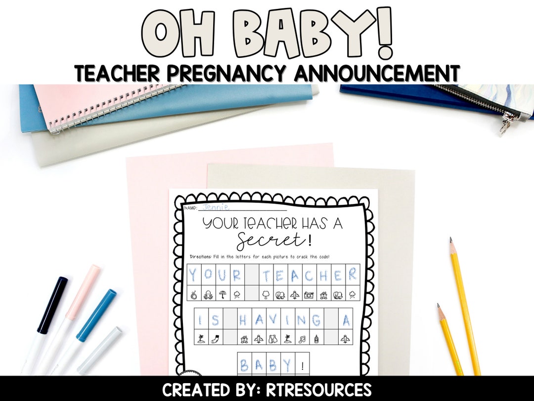 Teacher Pregnancy Announcement, Teacher Baby Announcement, Your Teacher ...