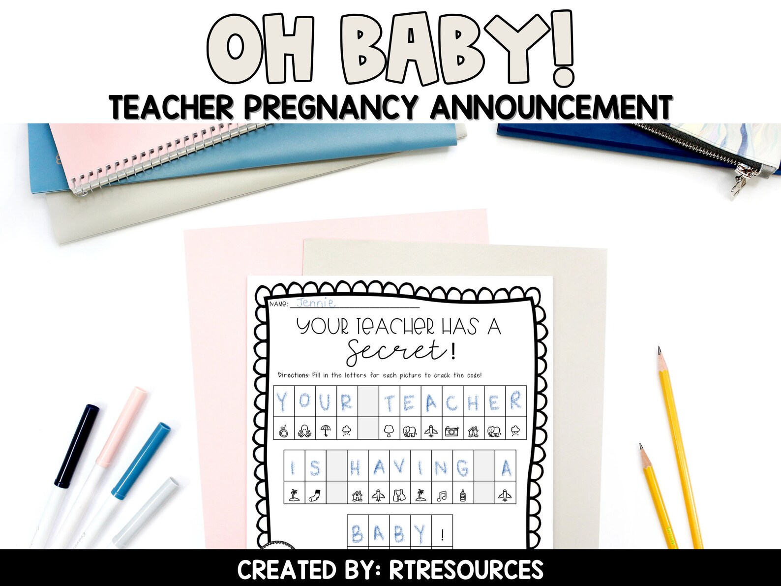 Teacher Pregnancy Announcement, Teacher Baby Announcement, Your Teacher ...