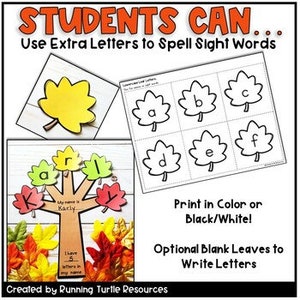 Fall Leaf Name Craft EDITABLE - Etsy