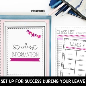 Teacher Maternity Leave Binder, Teacher Maternity Leave Template ...