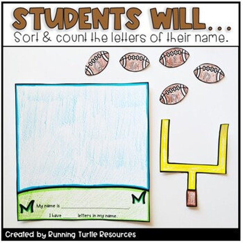 Football Craft EDITABLE Name Craft - Etsy