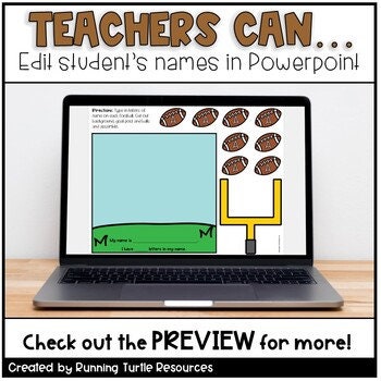 Football Craft EDITABLE Name Craft - Etsy