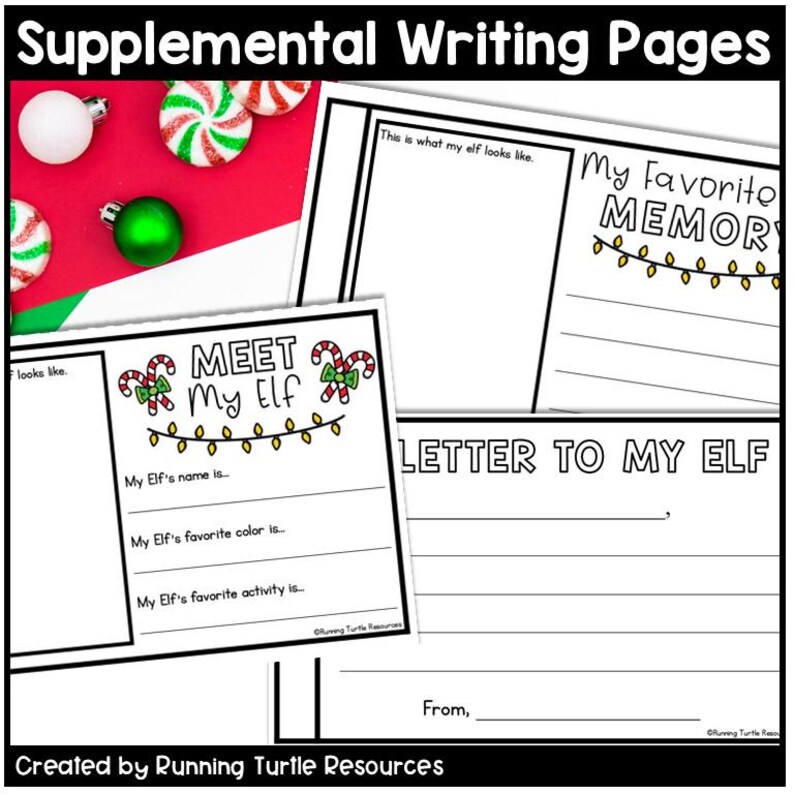 Elf Journal, Observation Booklet, Elf Activities for Kids, Daily ...