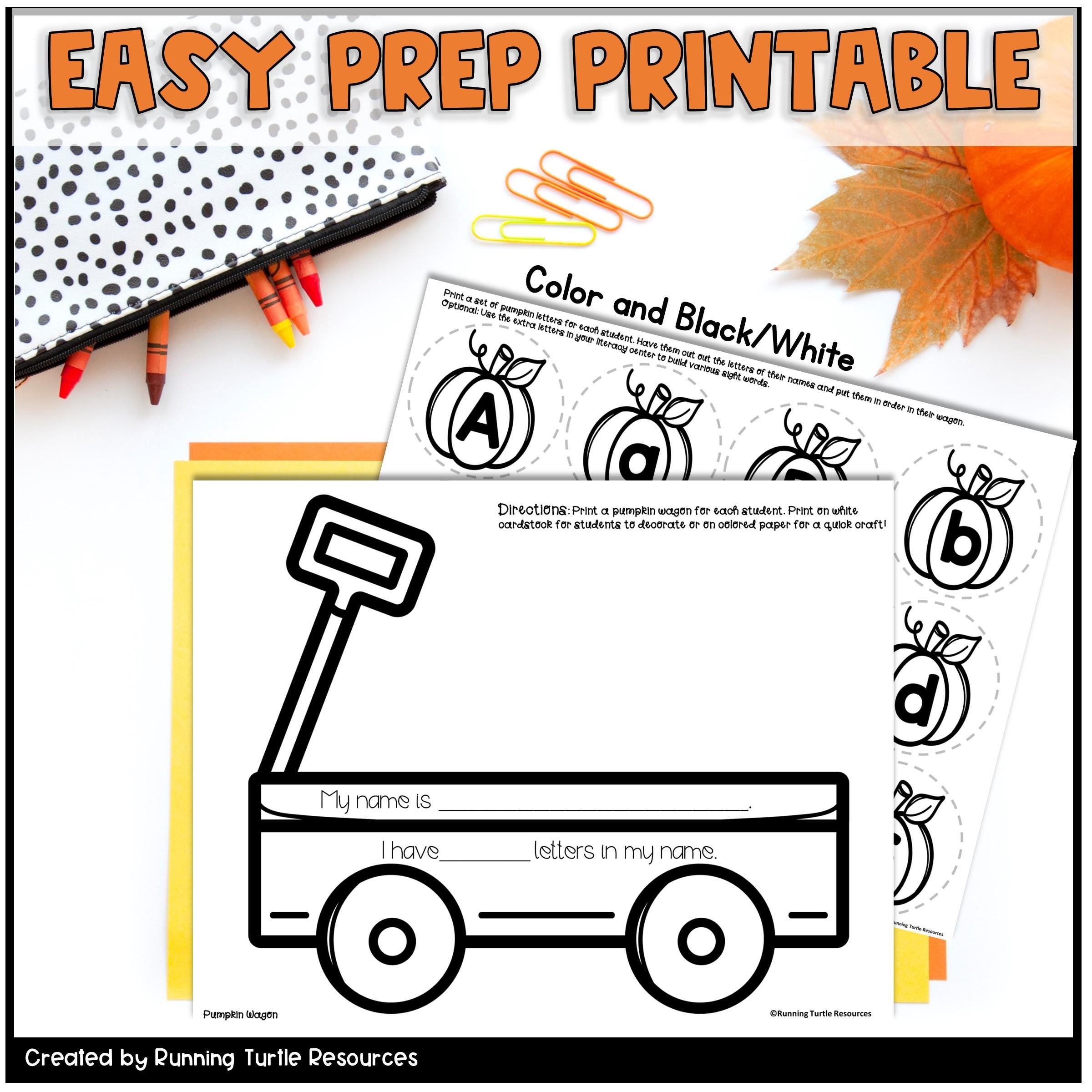 Editable Pumpkin Name Craft: Halloween Bulletin Board (PDF) - Etsy