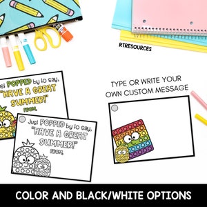 Pop It Student Gifts | End of Year Gift Tags | Back to School Gift ...
