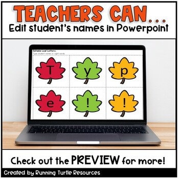 Fall Leaf Name Craft EDITABLE - Etsy