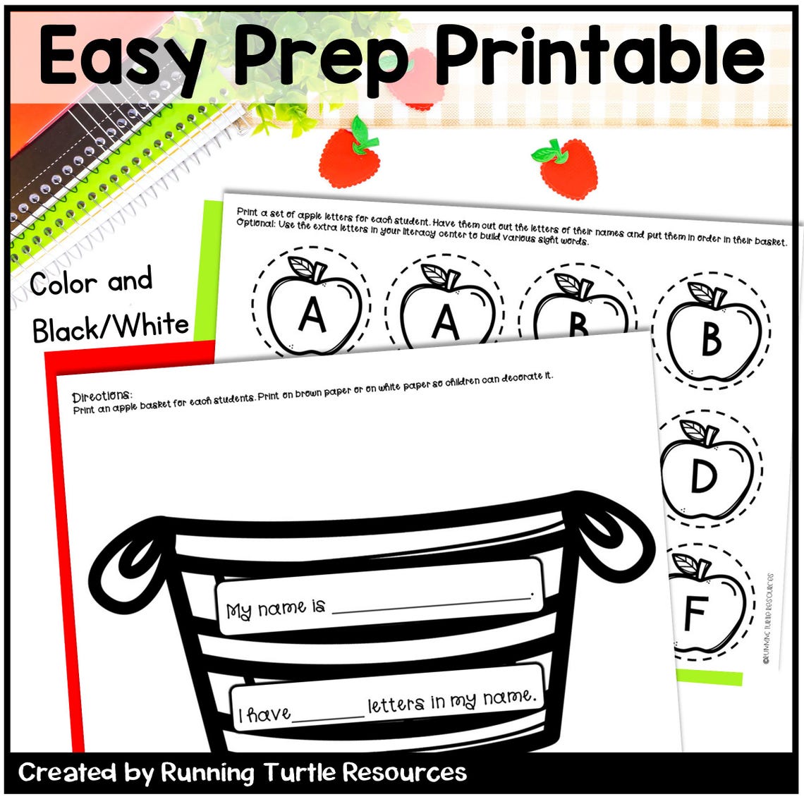 Fall Apple Name Craft EDITABLE, September Bulletin Board Idea, Apple ...