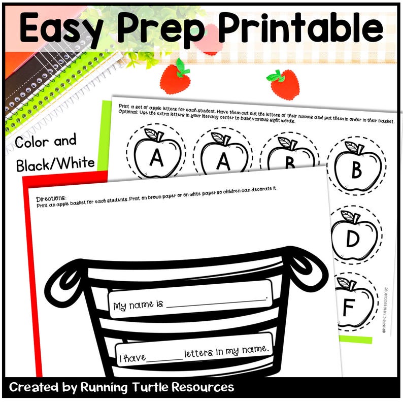Fall Apple Name Craft: Editable September Bulletin Board (EDITABLE) - Etsy