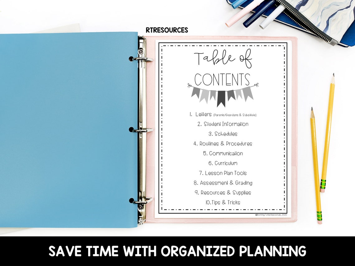 Teacher Maternity Leave Binder Template (digital Download) - Etsy