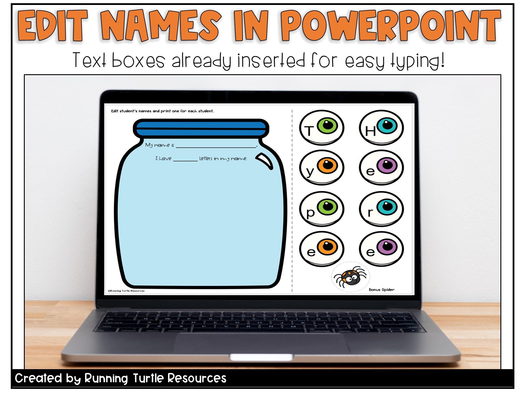 Halloween Name Craft Editable Eyeball October Craft - Etsy