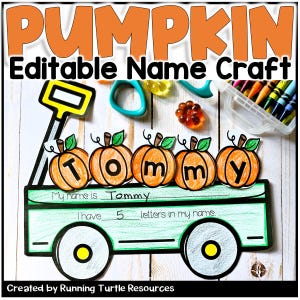 Pumpkin Craft EDITABLE Name Craft, Halloween Name Craft for Kids ...