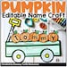 Editable Pumpkin Name Craft: Halloween Bulletin Board (PDF) - Etsy