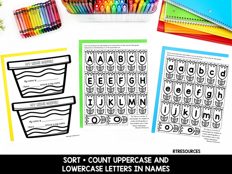 Flower Name Craft: Preschool Editable Name Recognition (digital ...