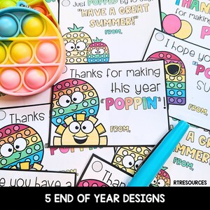 Pop It Student Gifts | End of Year Gift Tags | Back to School Gift ...